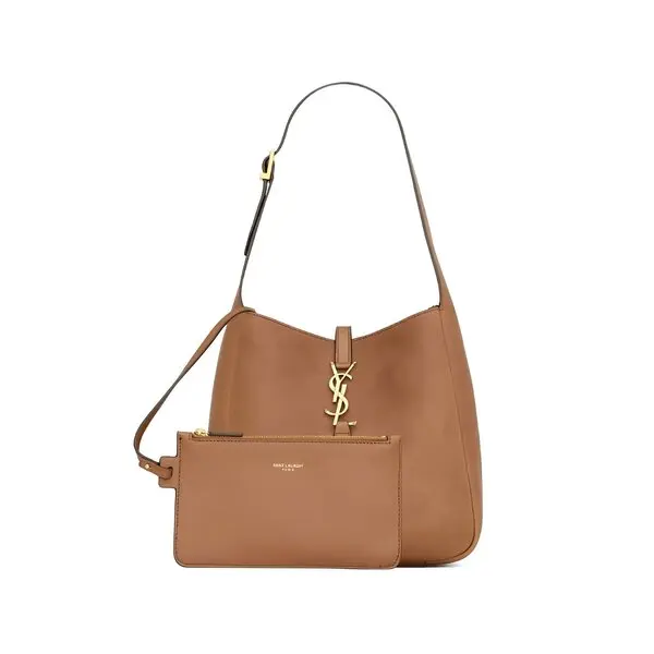 Saint Laurent Shoulder Bag With Gold-tone Hardware - Cream