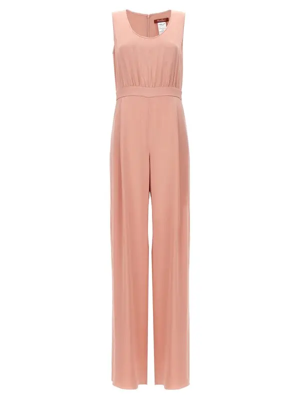 Max Mara Tropea Satin Jumpsuit - Pink