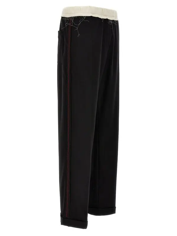 WALES BONNER Seine Wool Pants With Frayed Detail - Multicolor