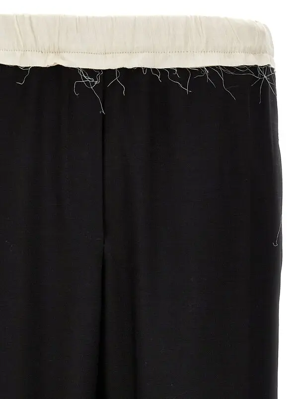 WALES BONNER Seine Wool Pants With Frayed Detail - Multicolor