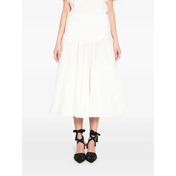 Jacquemus Asymmetric Draped High Waist Mini Skirt - White