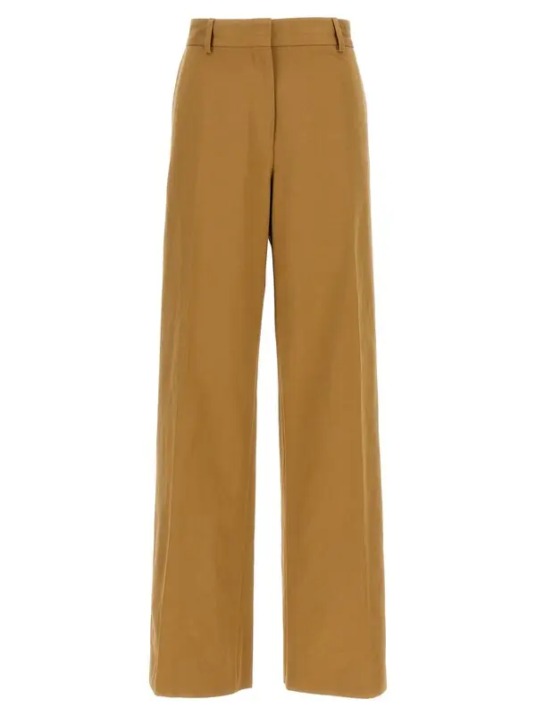 Dries Van Noten Paxy Cotton Wide Leg Pants - Cream