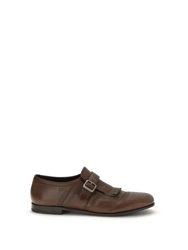 Church's Shanghai Loafers With Houndstooth Wool Inserts - Brown