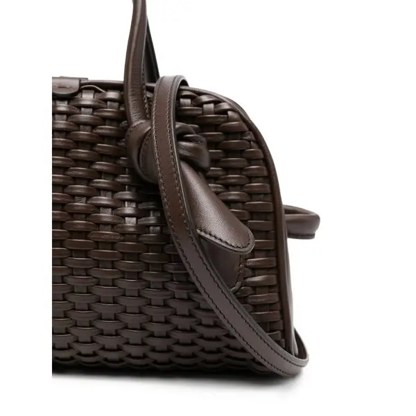 Jacquemus Woven Leather Top Handle Bag - Brown