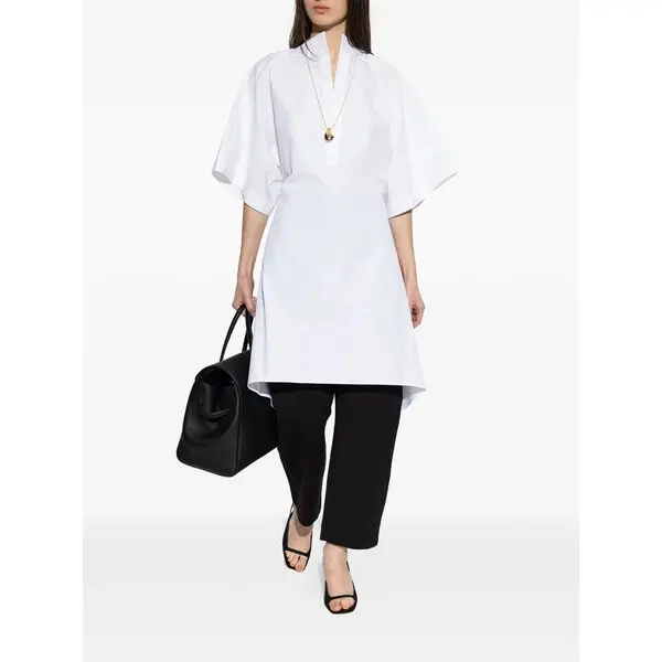 Jacquemus Cotton Open Back V-neck Day Dress