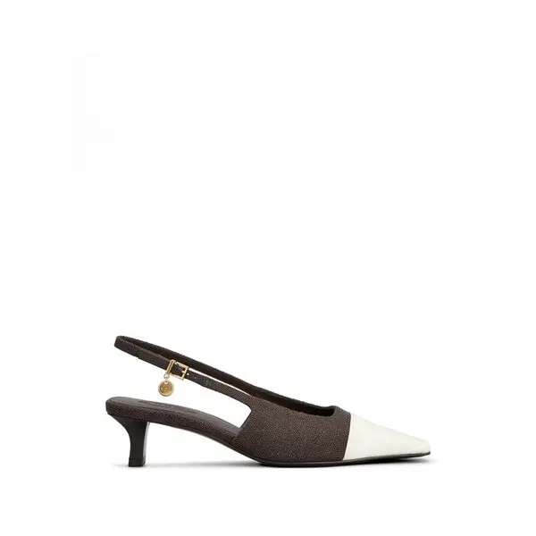 TOD'S Slingback Mid Heel With Charm Detail