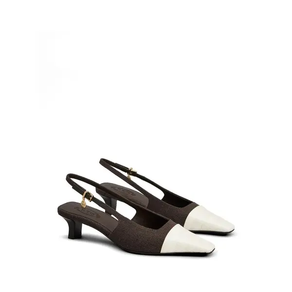 TOD'S Slingback Mid Heel With Charm Detail