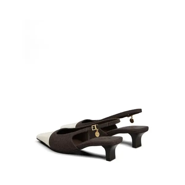 TOD'S Slingback Mid Heel With Charm Detail