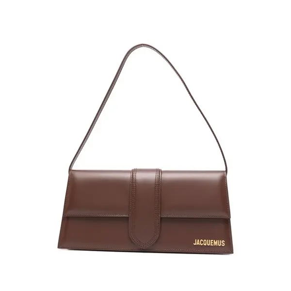 Jacquemus Suede Shoulder Bag With Chain Strap - Brown