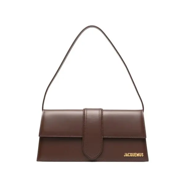 Jacquemus Suede Shoulder Bag With Chain Strap - Brown