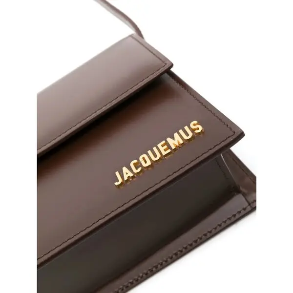 Jacquemus Suede Shoulder Bag With Chain Strap - Brown