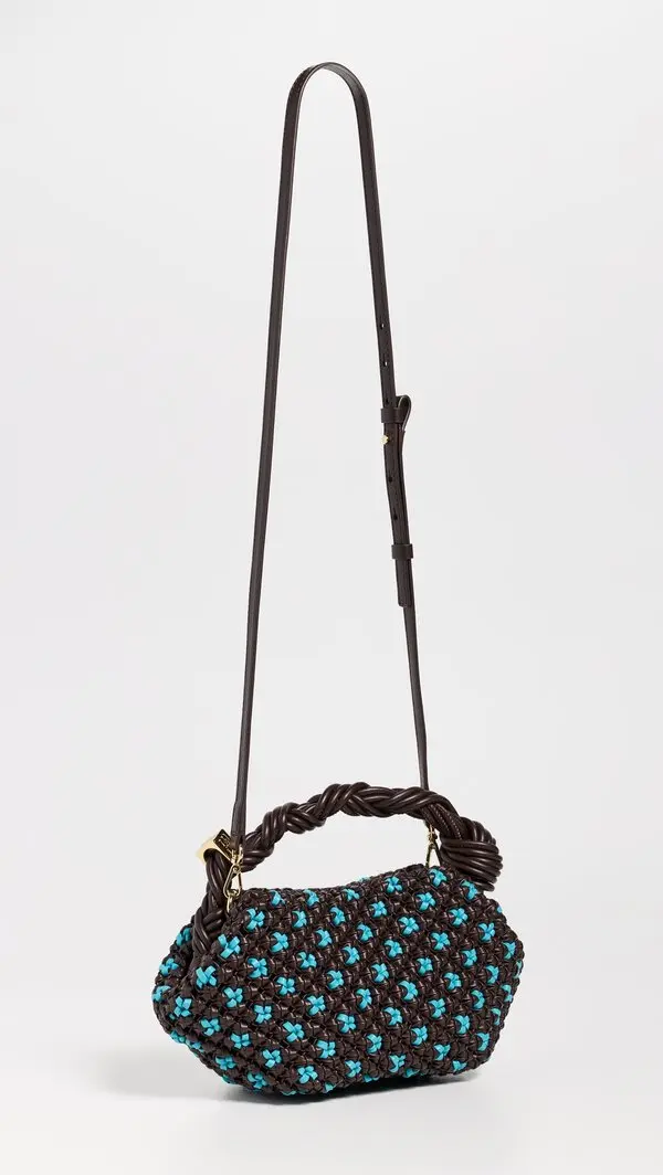 GANNI Bou Mini Braided Handbag