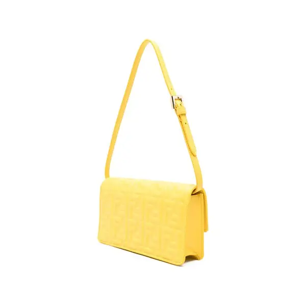 Fendi Calf Leather Ff Motif Satchel