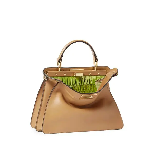Fendi Calfskin Tote Bag With Fringe Detail