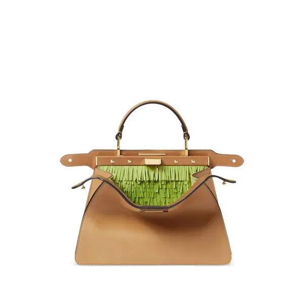 Fendi Calfskin Tote Bag With Fringe Detail