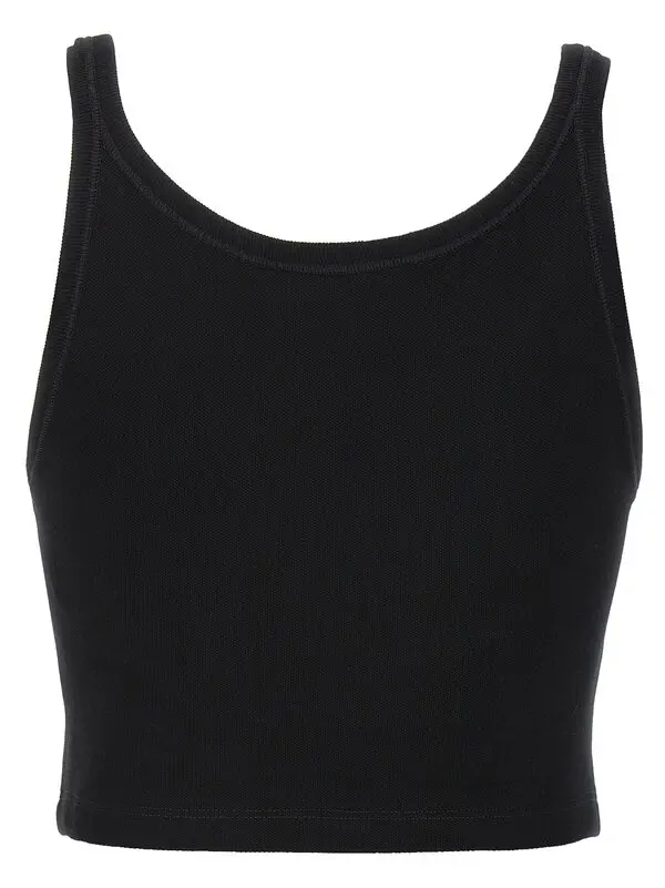Palm Angels Classic Logo Cropped Tank Top