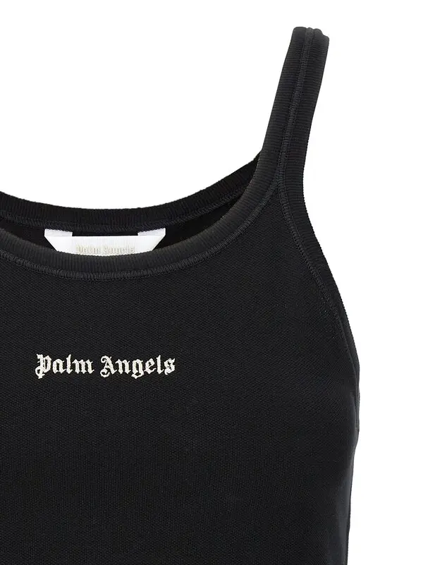 Palm Angels Classic Logo Cropped Tank Top