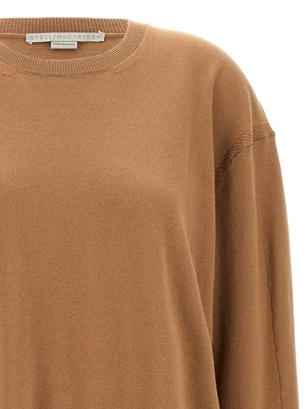 Stella McCartney Iconic Wool Sweater With Gold Metal Detail - Cream