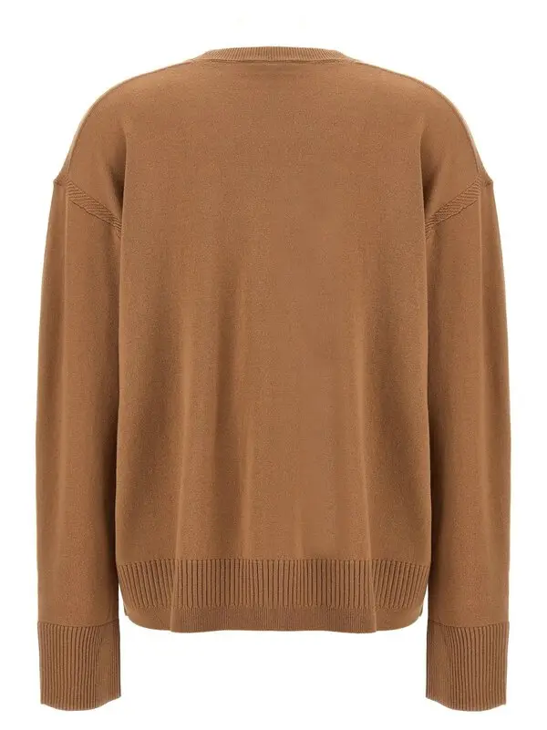 Stella McCartney Iconic Wool Sweater With Gold Metal Detail - Cream