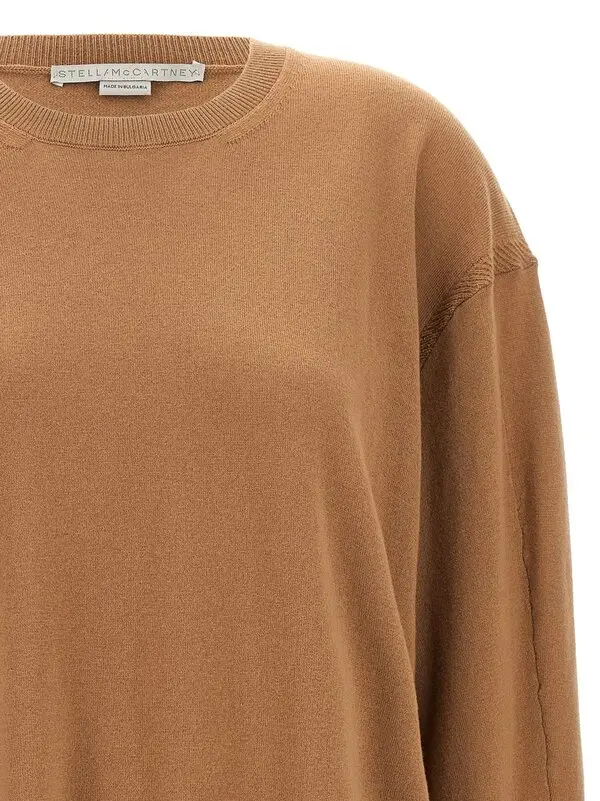 Stella McCartney Iconic Wool Sweater With Gold Metal Detail - Cream