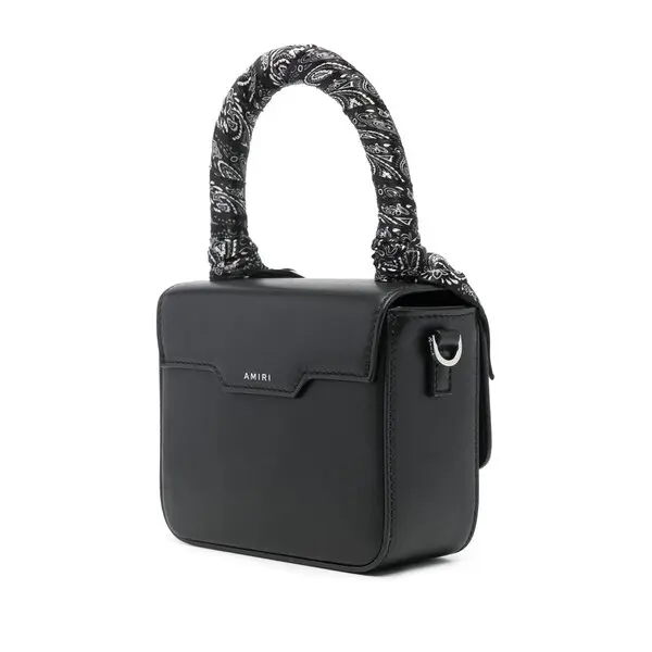 Amiri Leather Vanity Case With Silver-tone Hardware - Black