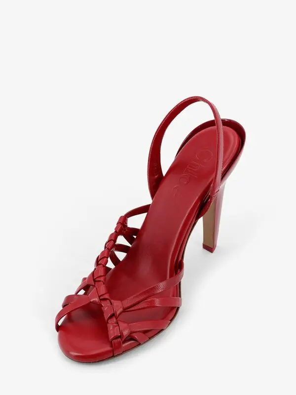 Chloé Braided Leather Slingback Sandals - Multicolor
