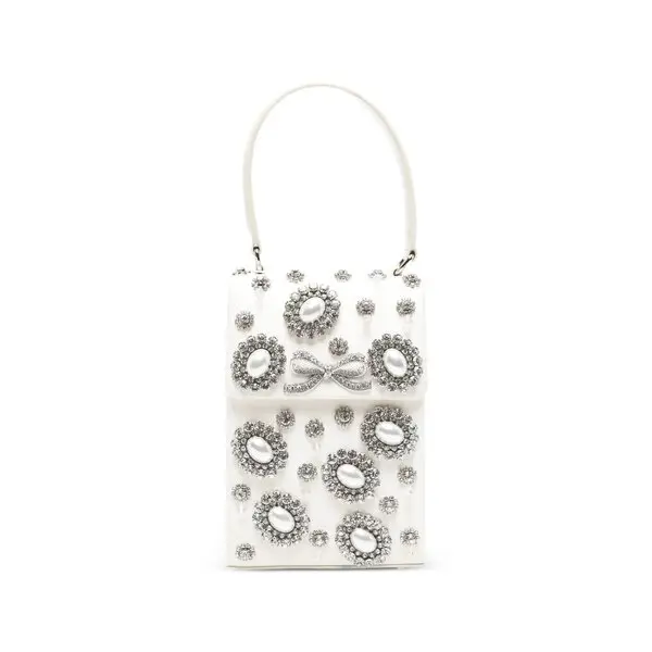 SELF-PORTRAIT Embellished Chain Strap Tote Bag