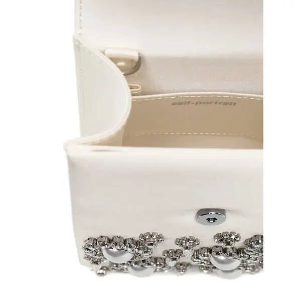SELF-PORTRAIT Embellished Chain Strap Tote Bag