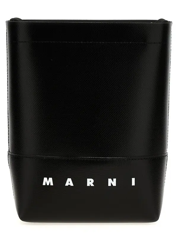 Marni Logo Shoulder Strap Bag - Black