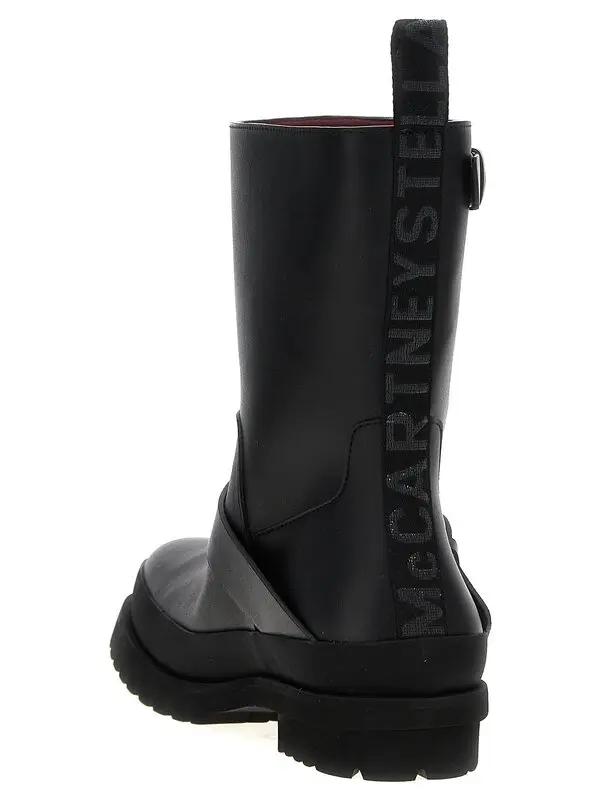 Stella McCartney Biker Ankle Boots With Buckle Detail