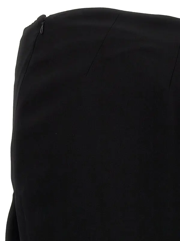 ANN DEMEULEMEESTER Janita Maxi Leather Skirt With Asymmetrical Split