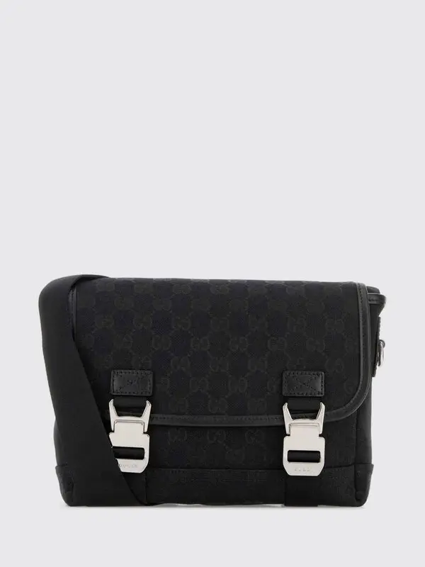 Gucci Monogram Shoulder Bag - Black
