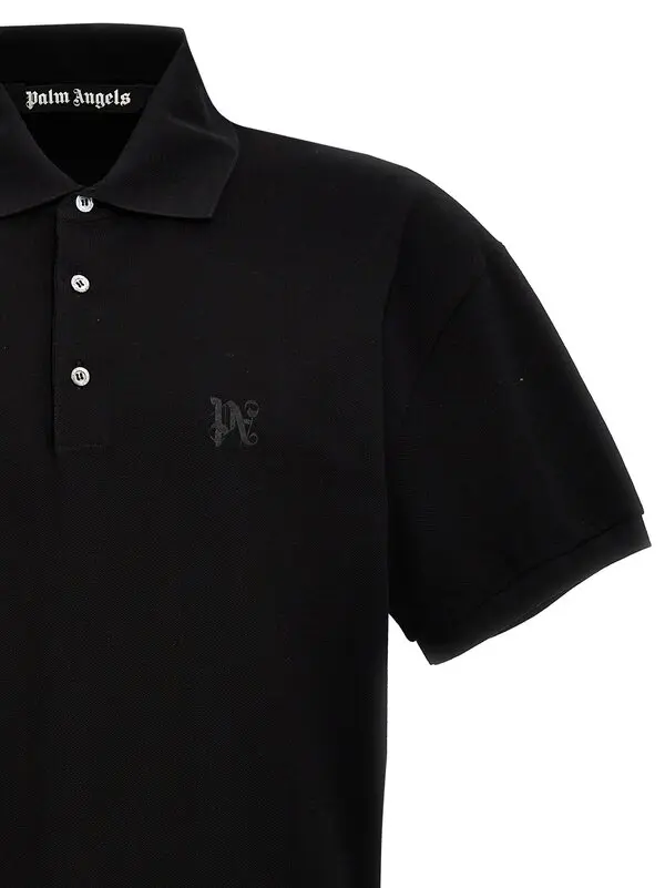 Palm Angels Monogram' Polo Shirt