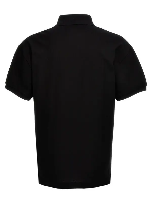Palm Angels Monogram' Polo Shirt - Black