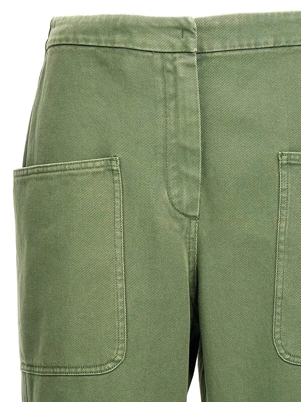 Max Mara Facella Heavy Drill Cotton Trousers