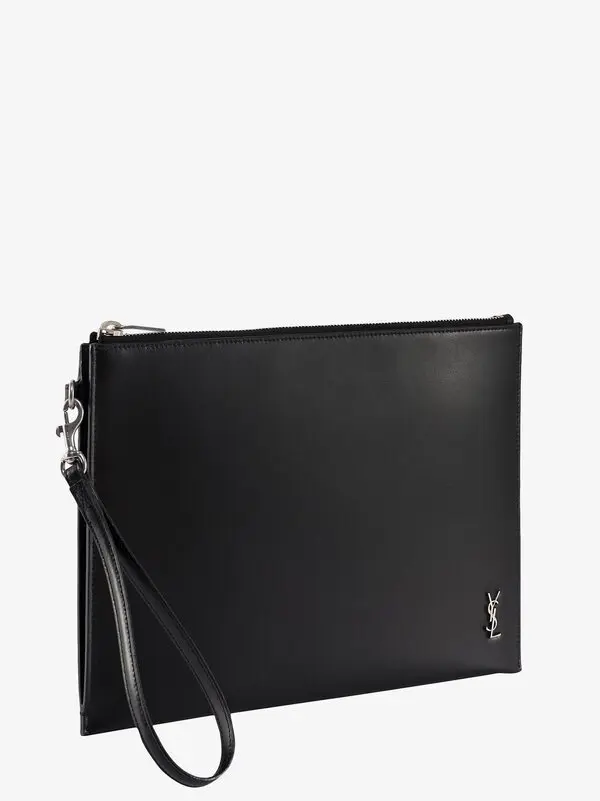 Saint Laurent Monogram Leather Clutch