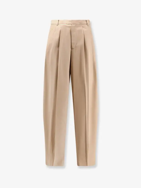 Celine Wide Leg Cotton Trousers