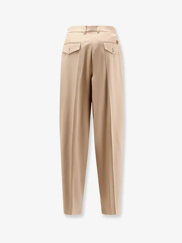 Celine Wide Leg Cotton Trousers