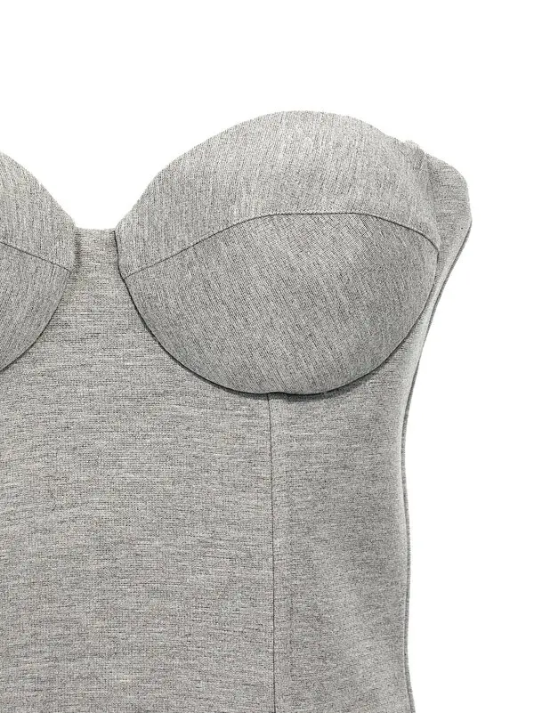 Giuseppe Di Morabito Cropped Bustier Top - Gray