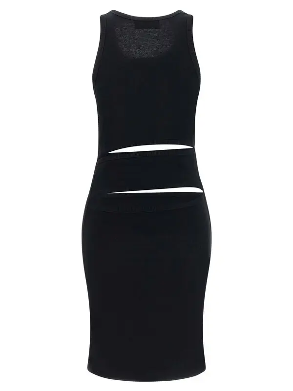 Coperni Spiral Cotton Mini Dress With Cut-out Detailing