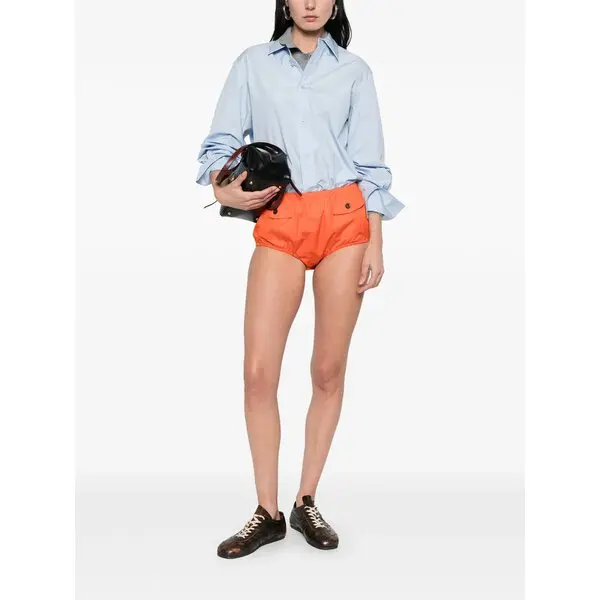 Prada Cotton Mini Shorts - Orange