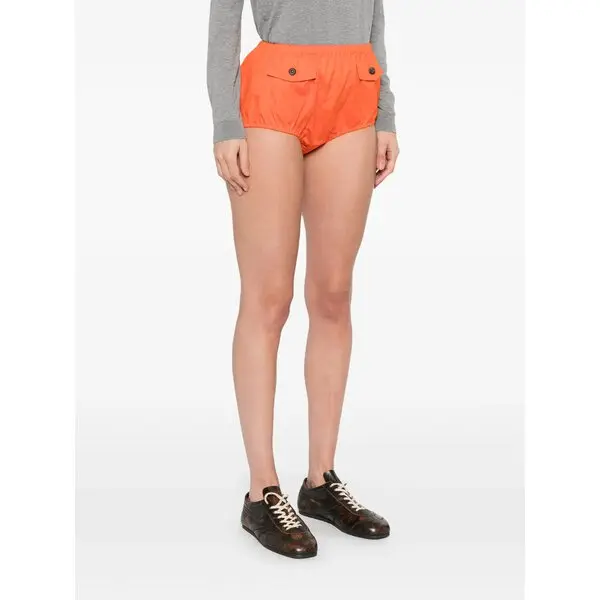 Prada Cotton Mini Shorts - Orange