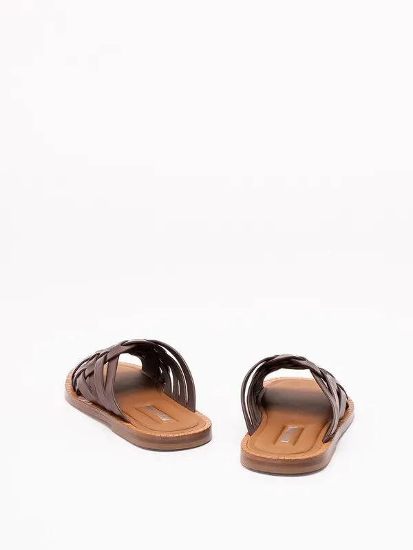 Miu Miu Woven Leather Sandals - Multicolor