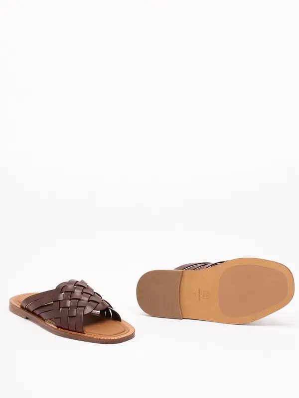 Miu Miu Woven Leather Sandals - Multicolor