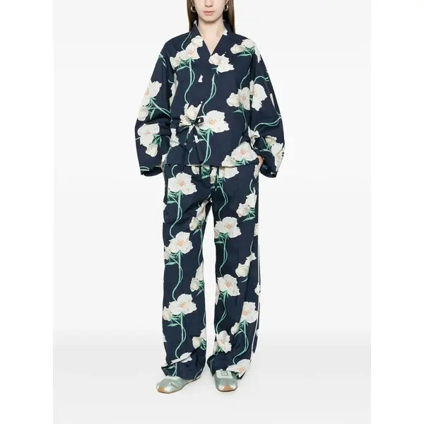 Kenzo Straight Leg Floral Print Trousers
