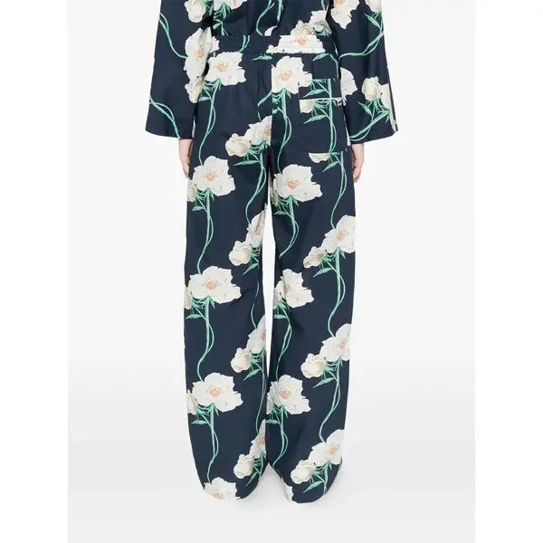 Kenzo Straight Leg Floral Print Trousers