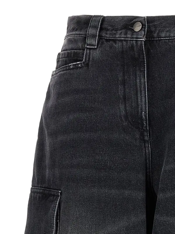 Palm Angels Parachute Wide Leg Jeans - Gray