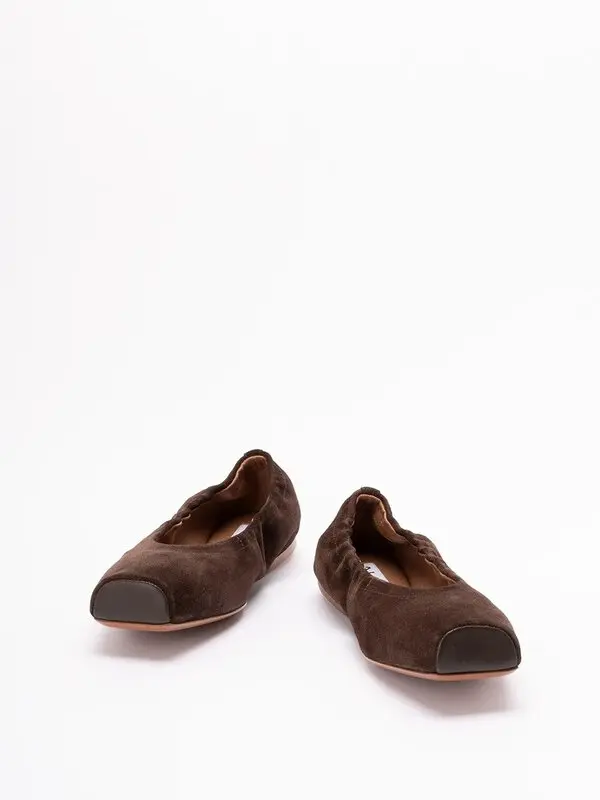 Alaïa Suede And Lambskin Ballet Flats