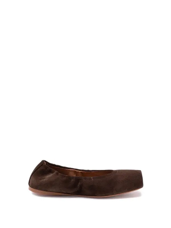 Alaïa Suede And Lambskin Ballet Flats - Multicolor
