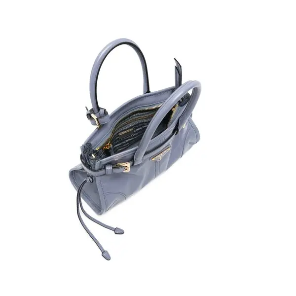 Prada Calf Leather Tote Bag - Blue